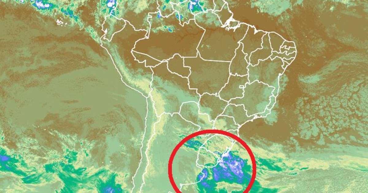 Frente fria e ciclone extratropical se formam hoje