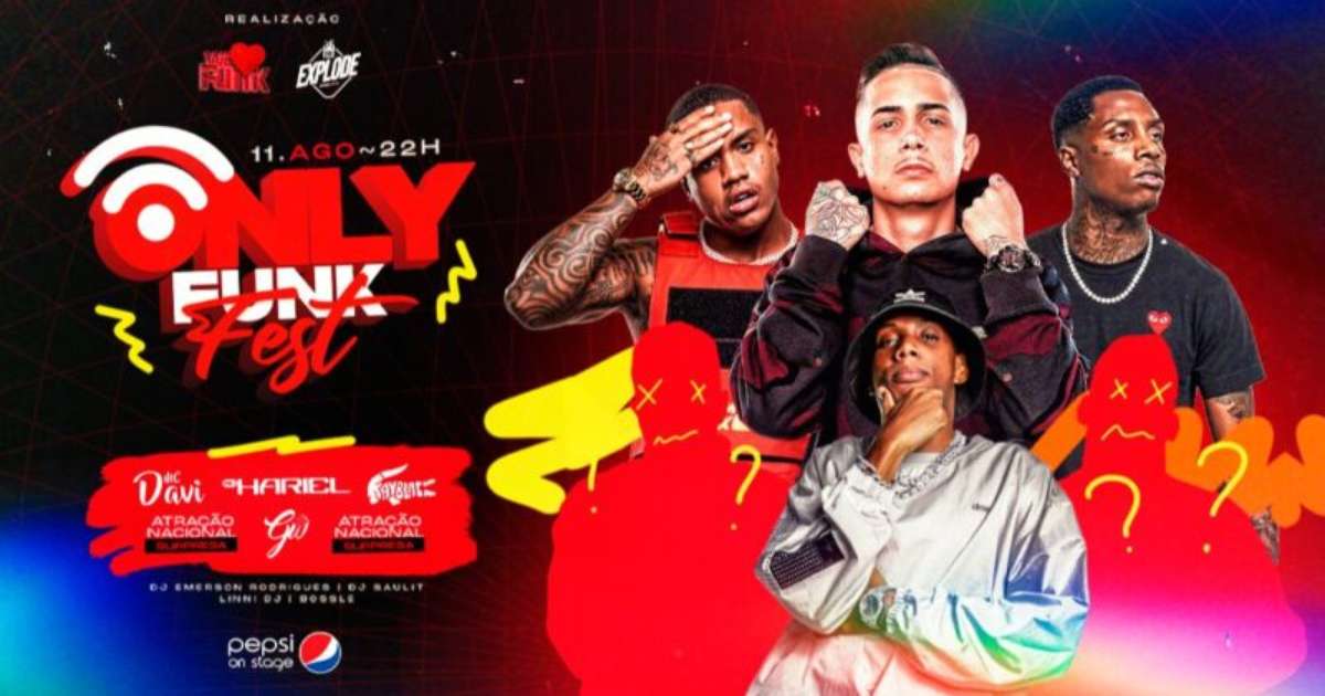 Dá o Play: Only Funk Festival acontece nesta sexta no Pepsi On Stage