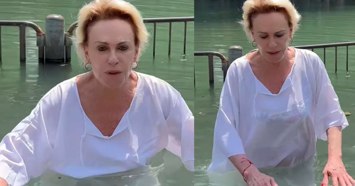 Devota, Ana Maria Braga é batizada no Rio Jordão: "Emoção única"
