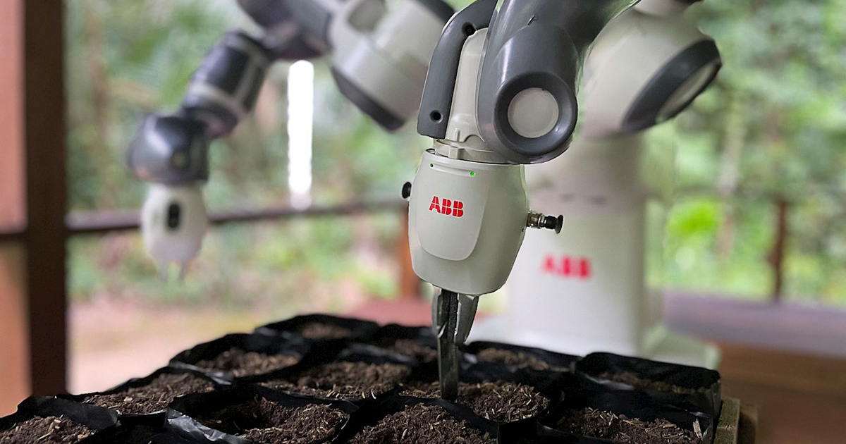Robô capaz de plantar uma área de dois campos de futebol é utilizado na ...