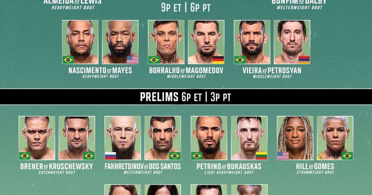 UFC São Paulo: Nocaute de Elvis Brener marca card principal