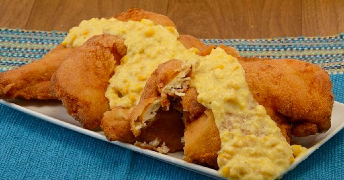 Frango empanado com creme de milho: uma receita deliciosa