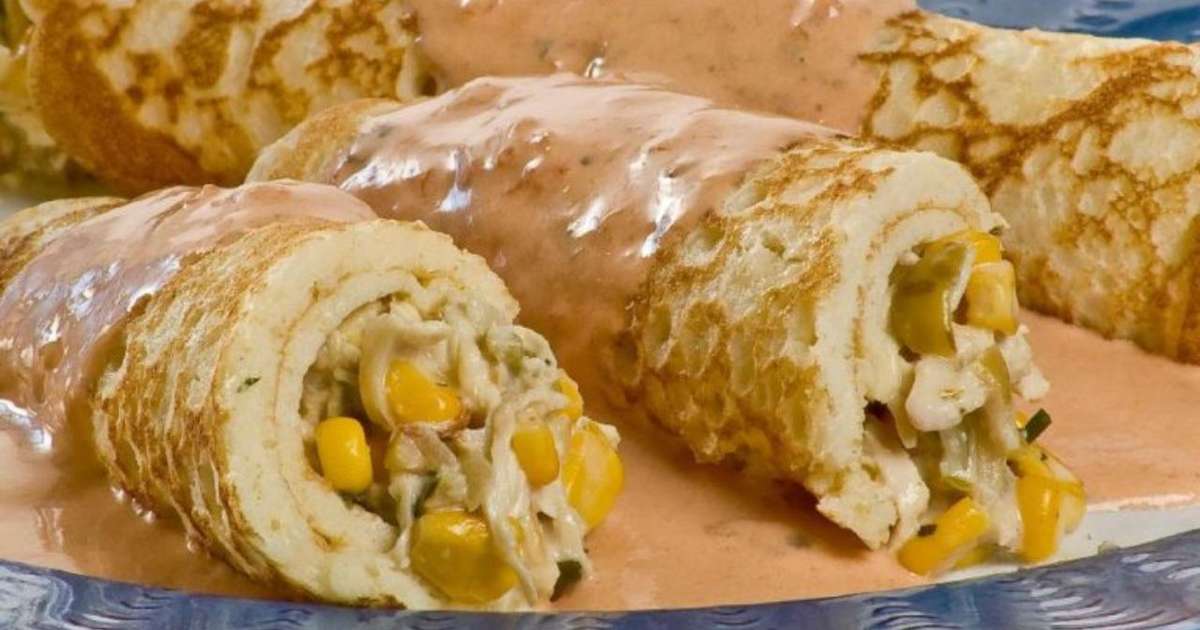 Panqueca de frango ao molho rosé: receita fácil e saborosa