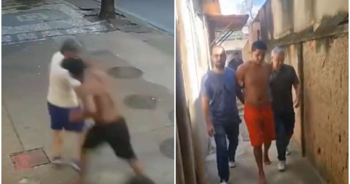 Homem que deu soco em idoso em assalto no Rio fala sobre crime ao ser preso: ‘Fiz a maior m****'