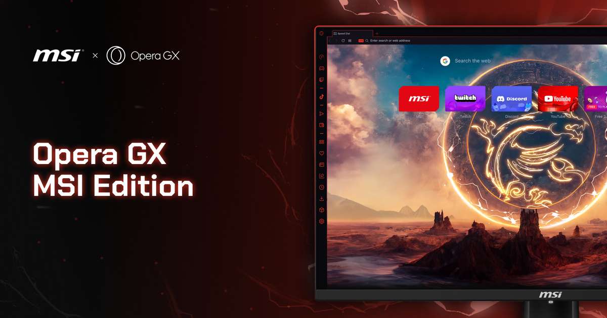 Opera GX e MSI se juntam para criar experiência de navegação imersiva