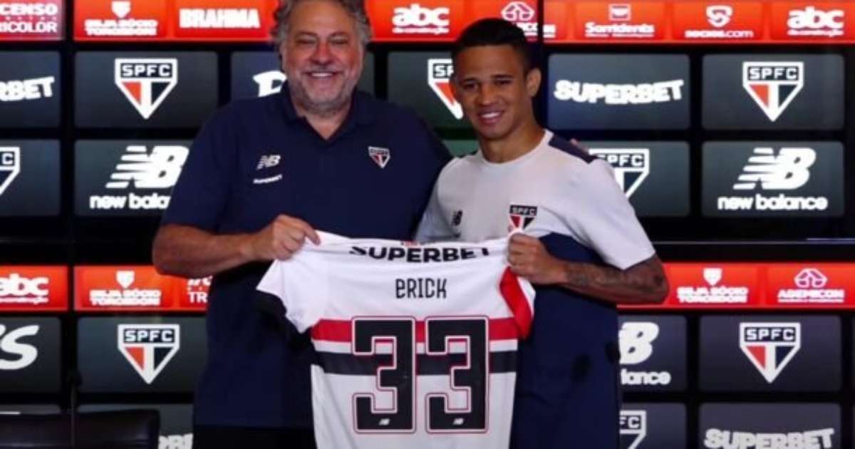 Erick é apresentado e fala em 'realizar sonho' no São Paulo