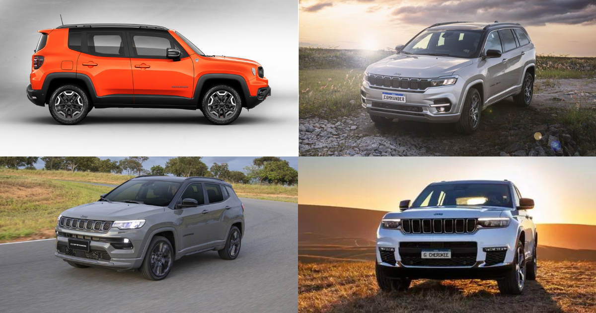 Jeep lidera venda de SUVs 4x4 no Brasil; Toyota vem a seguir