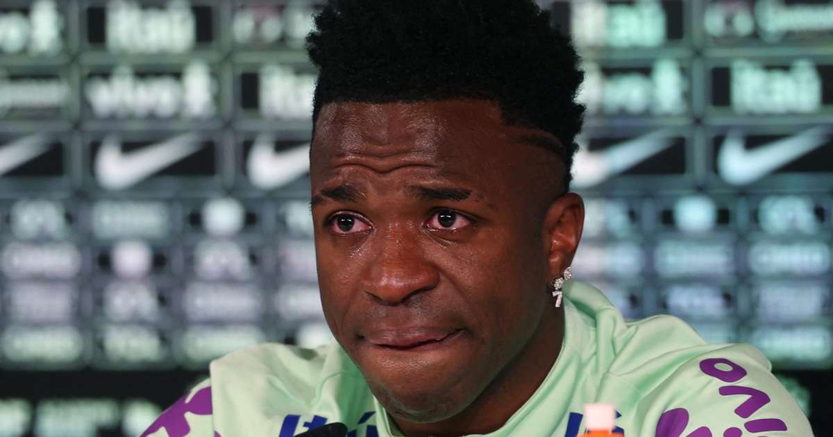 VÍDEO - Vini Jr chora e desabafa sobre racismo: 'Cada vez menos vontade ...