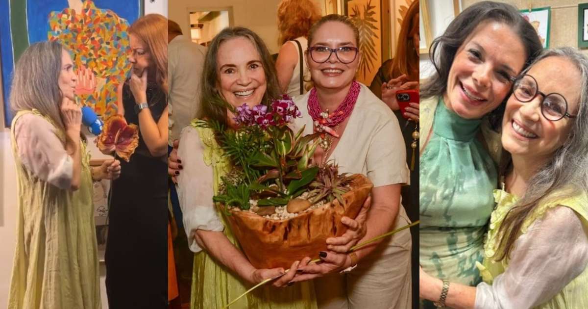 Regina Duarte recebe famosos, fãs e equipe de TV em nova exposição de ...