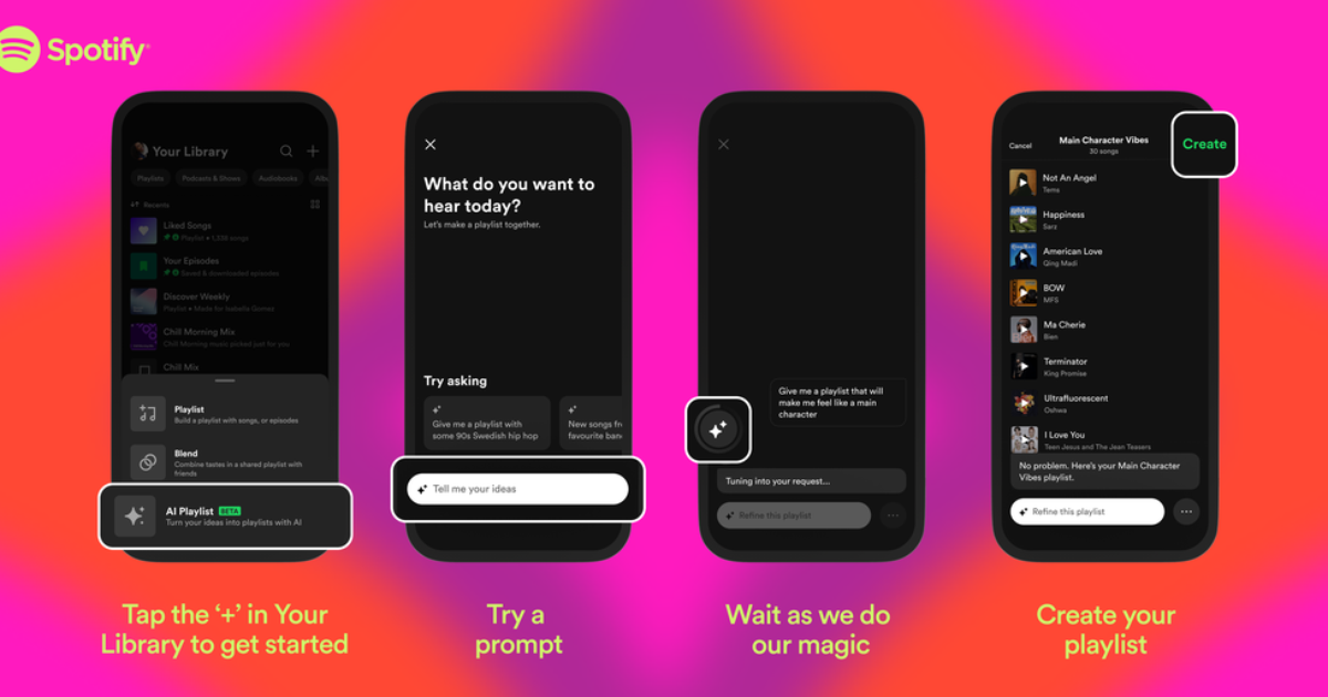 Nova ferramenta de IA do Spotify permite criar playlist por comando de ...