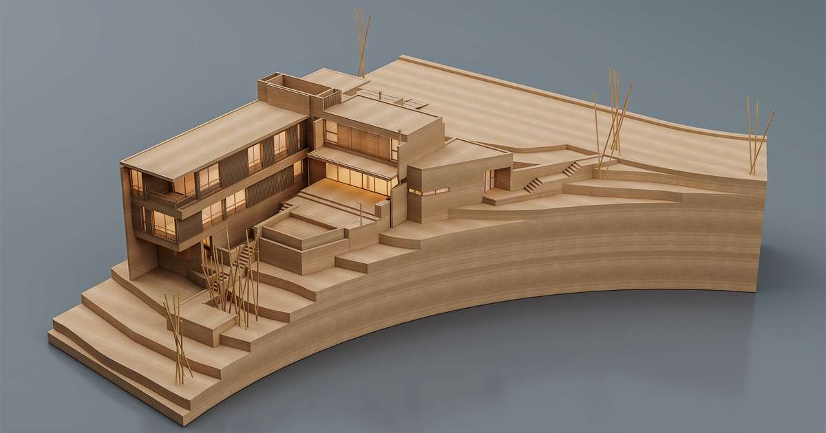 Inspirada no Japão, casa de 524 m² tira proveito da declividade do terreno