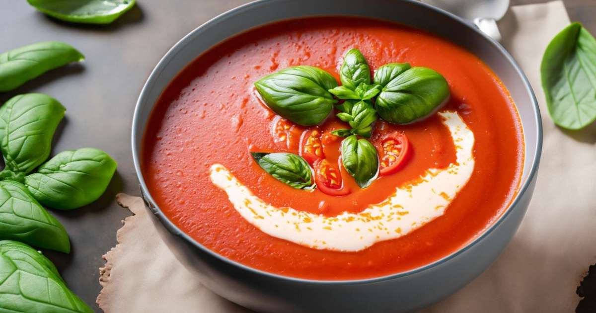 Sopa de tomate cremosa e irresistível que fica pronta em só 30 minutos