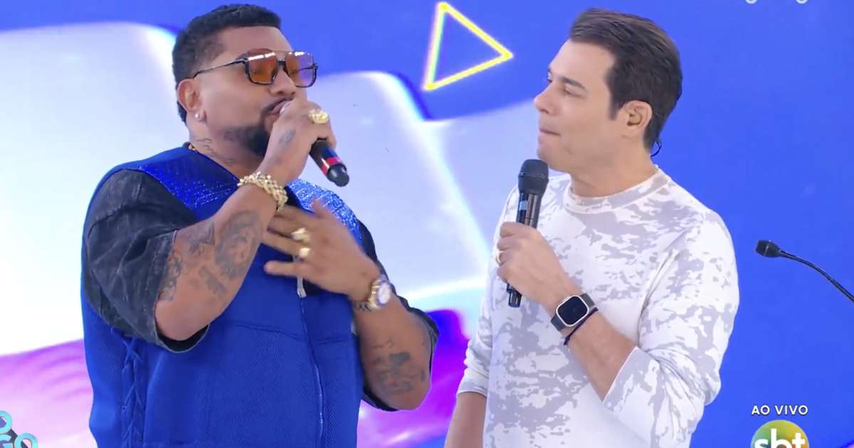 Celso Portiolli debocha da fama de mentiroso de Naldo Benny ao vivo no SBT