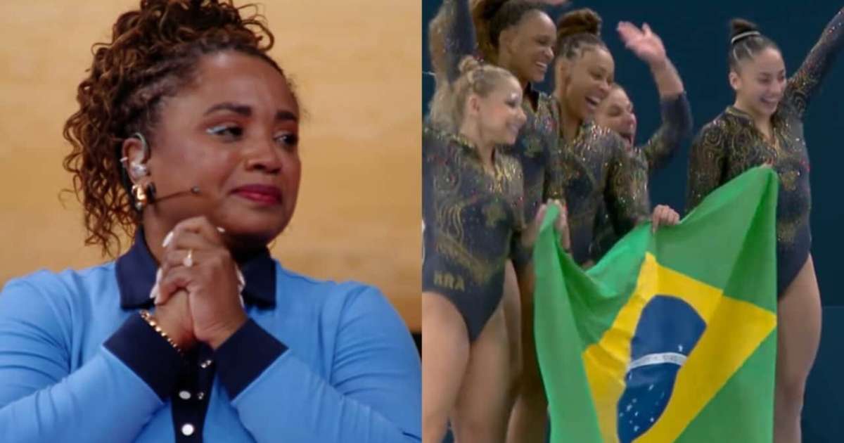 Daiane dos Santos quebra protocolo e cai no choro com medalha inédita do Brasil nas Olimpíadas