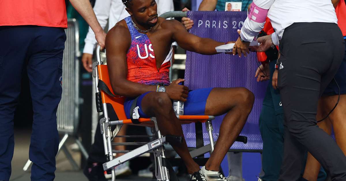 Com covid-19, Noah Lyles é bronze nos 200m e deixa a pista em cadeira ...