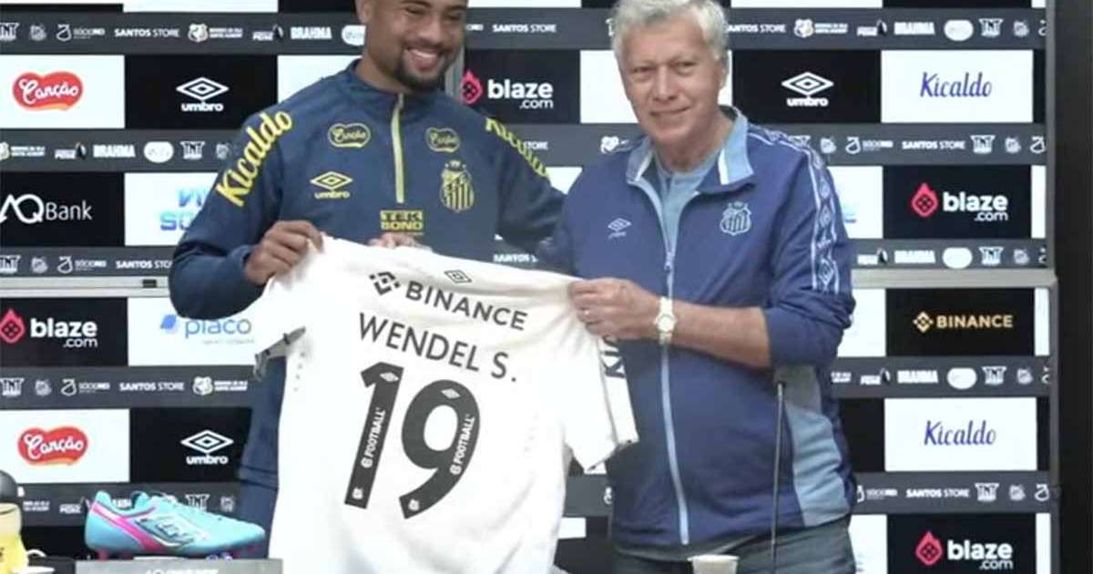 Wendel Silva é apresentado no Santos: 'Clube gigante do futebol mundial'