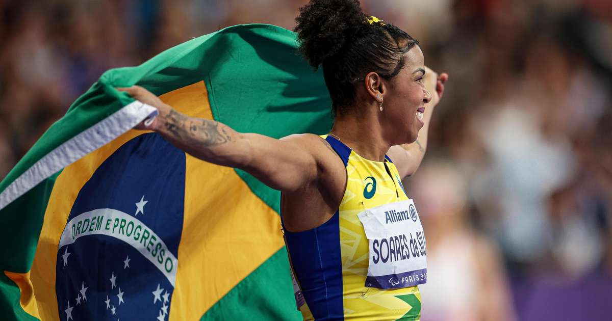 Rayane Soares é prata nos 100 metros rasos T13 em Paris-2024