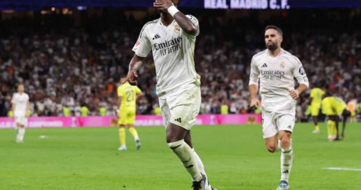 Vini Jr faz golaço na vitória do Real Madrid