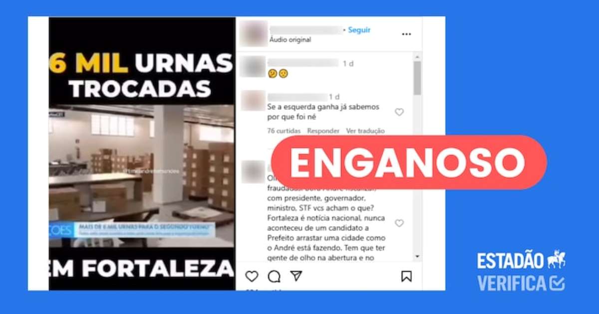 Não é verdade que 6 mil urnas tenham sido trocadas em Fortaleza ...