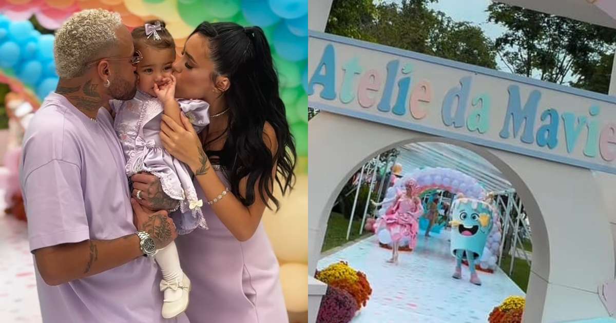 Veja os detalhes da festa luxuosa da filha de Neymar Jr e Bruna Biancardi