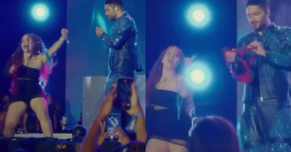 Fã Sobe No Palco Tira A Calcinha E Surpreende Pedro Sampaio Veja A Reação Do Dj