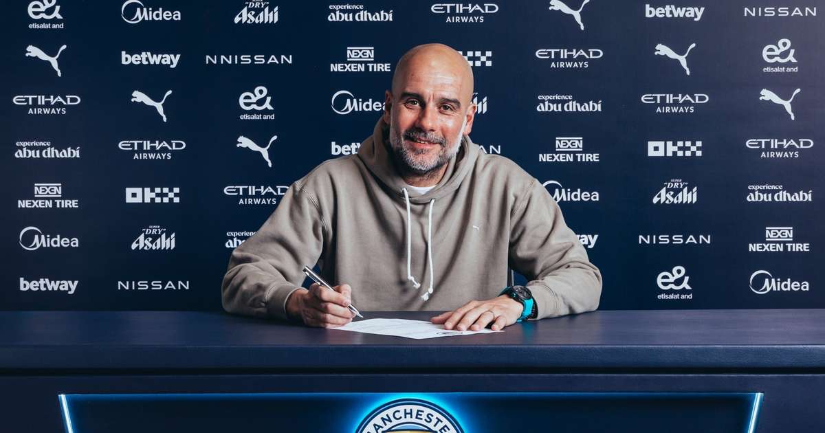 Manchester City anuncia a renovação do técnico Pep Guardiola