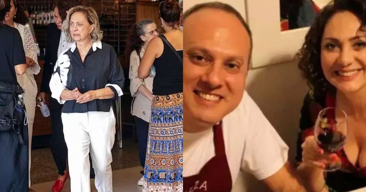 Ao lado da mãe de 93 anos, Eliane Giardini surge abalada no velório do ...