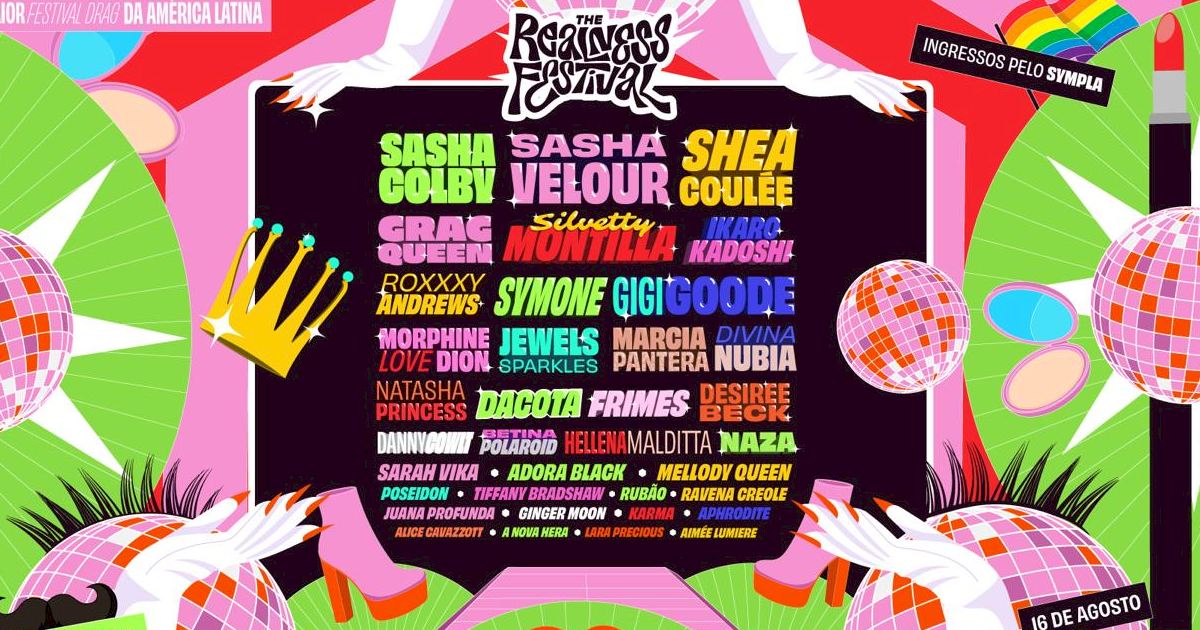 The Realness Festival revela line up com Sasha Colby e mais drags globais
