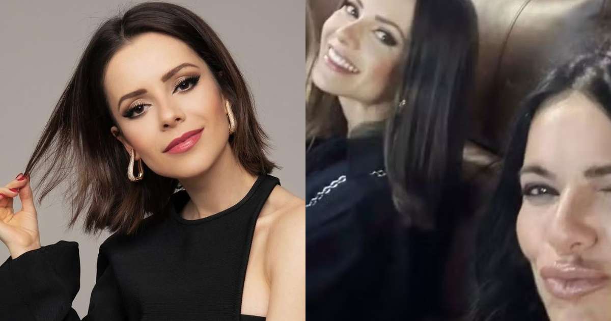 Sandy vai com a sogra em evento no Rio de Janeiro
