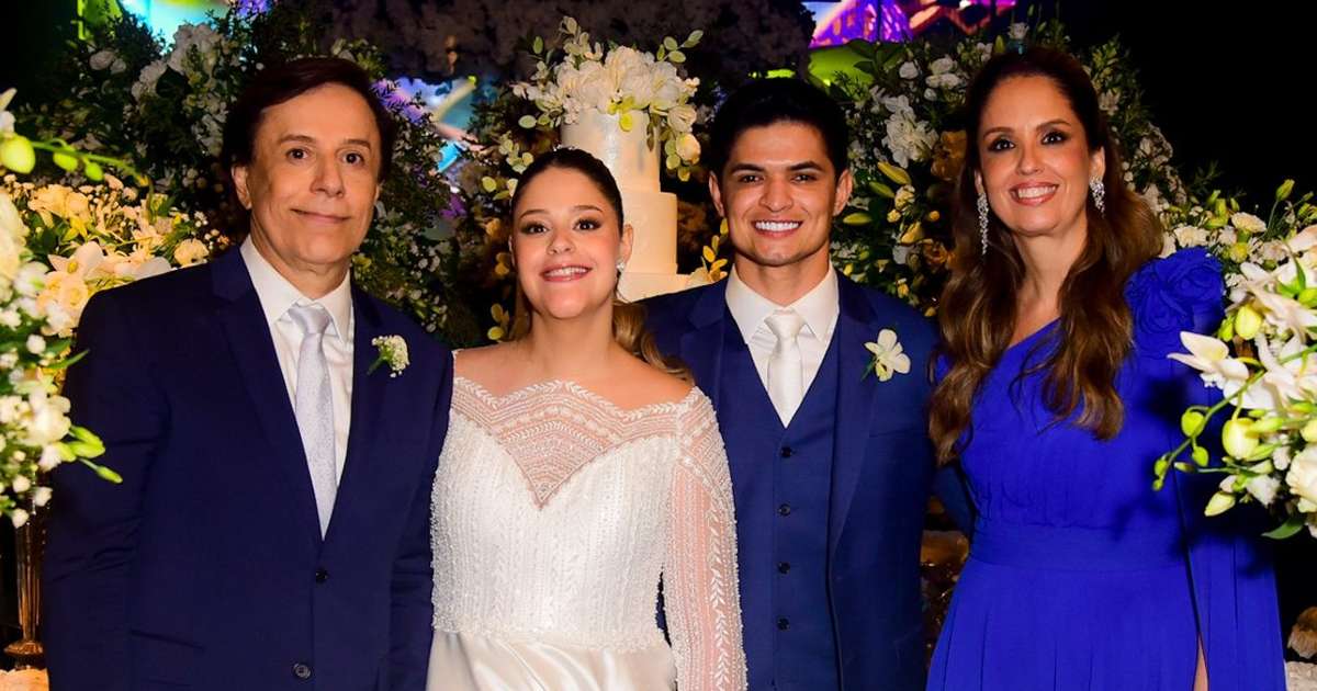 Filha de Tom Cavalcante elege vestido de noiva de princesa