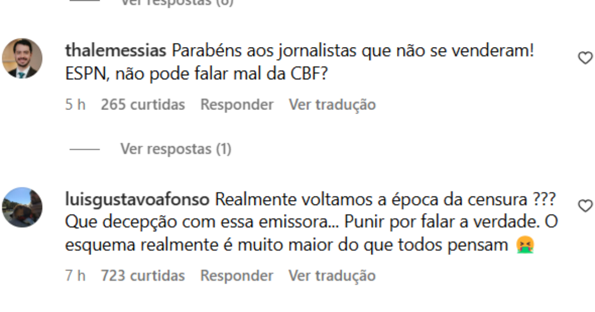 ESPN tem redes sociais invadidas por ofensas após afastar jornalistas