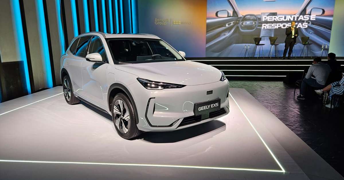 Geely EX5, novo SUV elétrico chinês, chega ao Brasil em parceria com a Renault