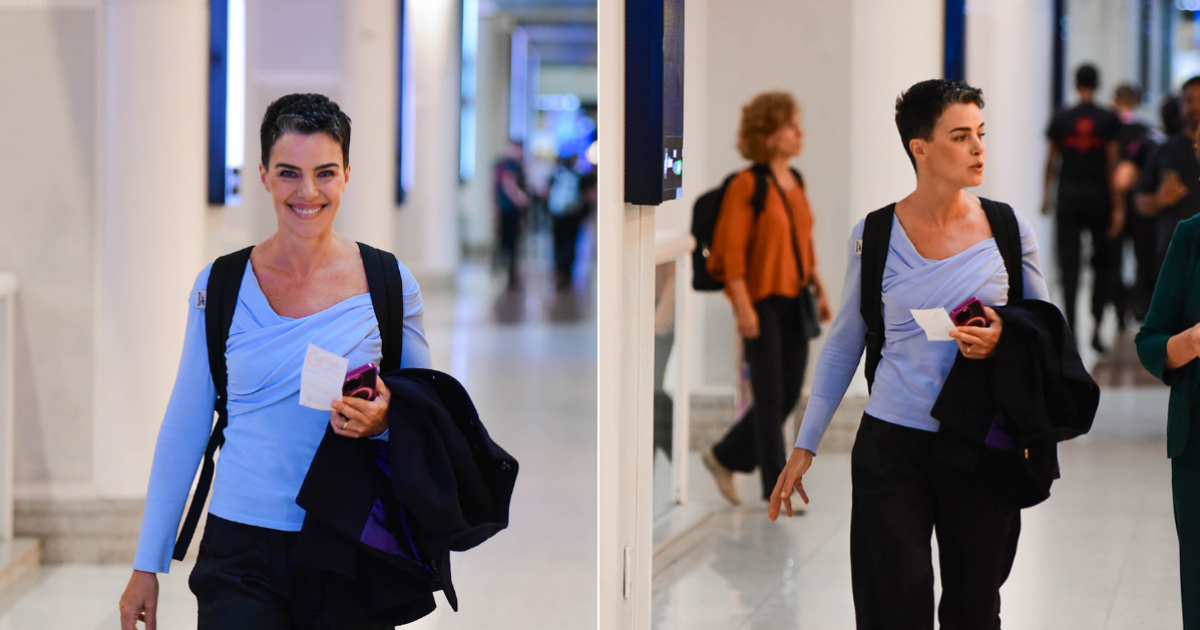 Ana Paula Arósio faz rara aparição em aeroporto, sorri para paparazzo e ...