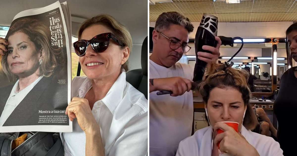 Debora Bloch passa por transformação radical nos bastidores de 'Vale Tudo'