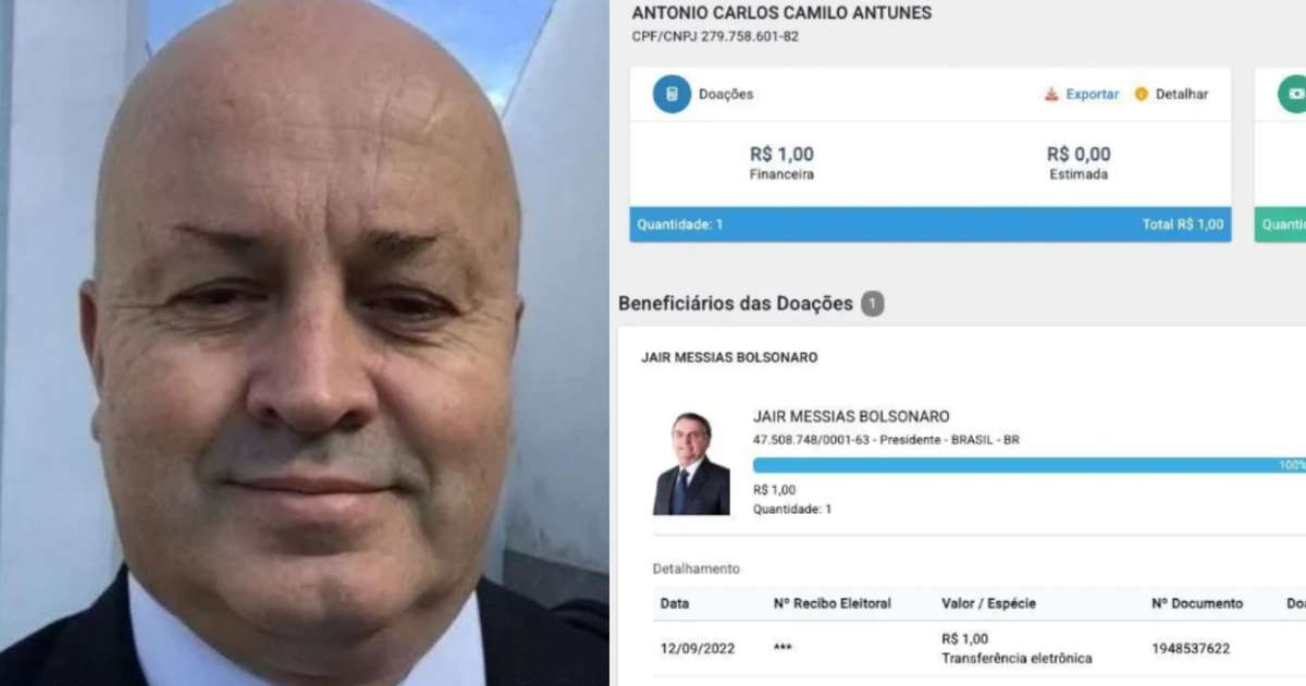 Apontado pela PF como "Careca do INSS", lobista doou R$ 1 à campanha de Bolsonaro em 2022