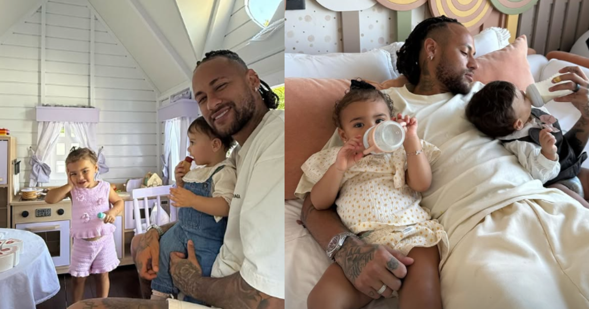 Neymar publica registros inéditos das filhas Helena e Mavie brincando ...