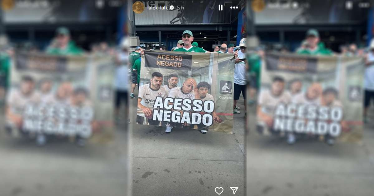 Pai de Piquerez provoca Corinthians com faixa 'Acesso Negado'