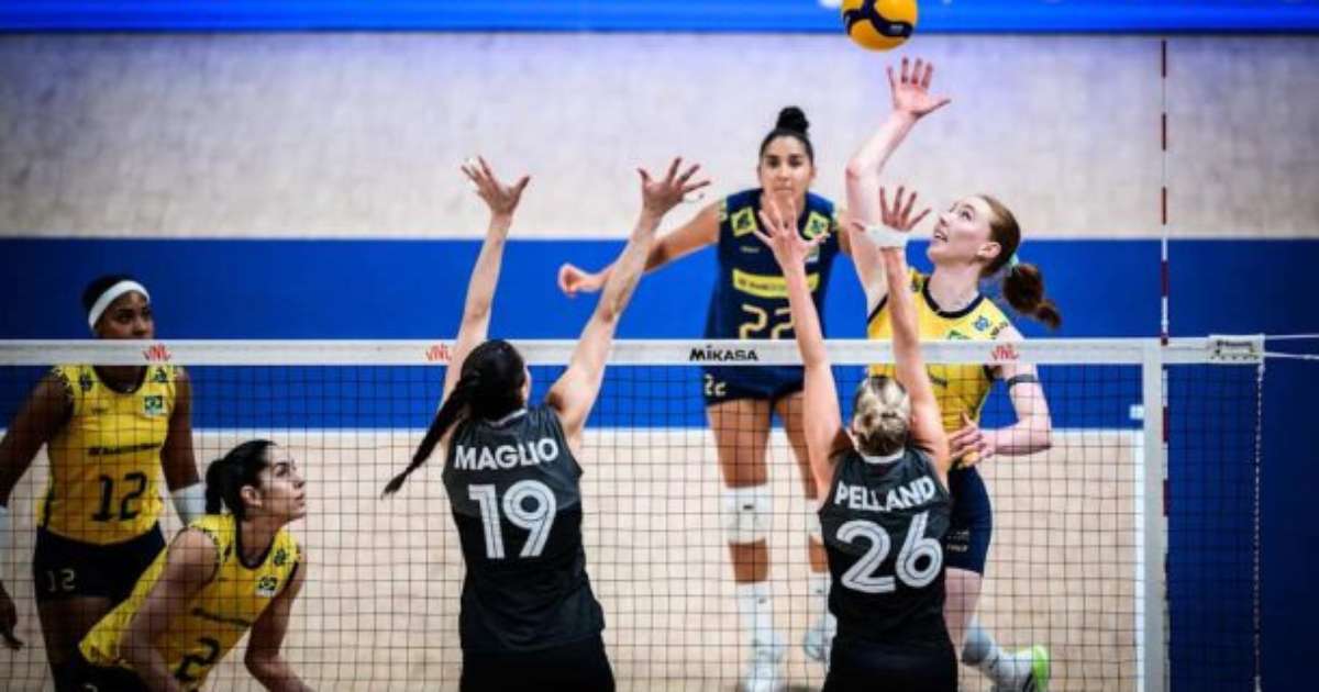 Números de Brasil 3 x 0 Canadá pela VNL-25