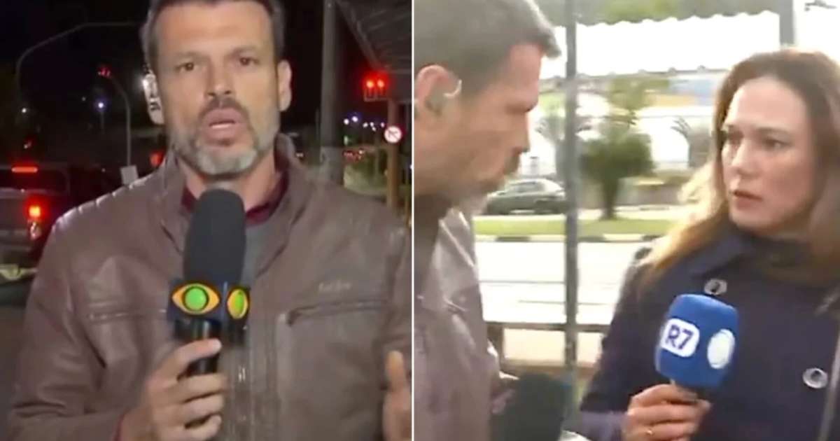 Repórter da Band quebra silêncio após empurrar jornalista da Record ...