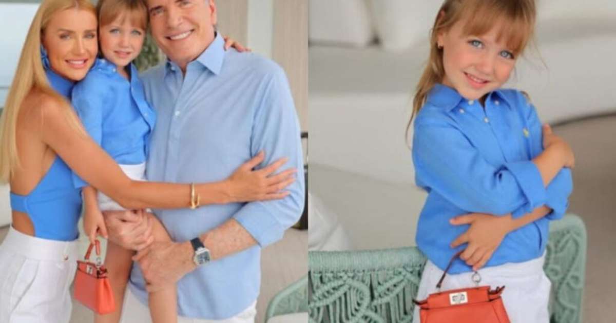 Com apenas 5 anos, filha de Roberto Justus usa bolsa de 14 mil