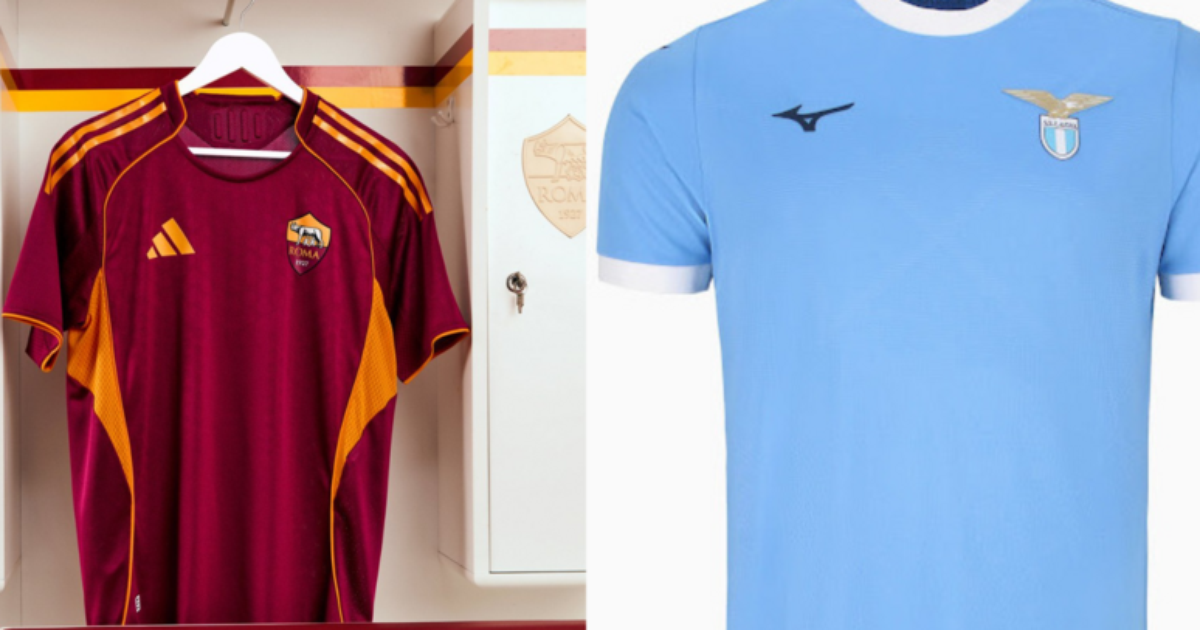 Lazio e Roma lançam uniformes para próxima temporada