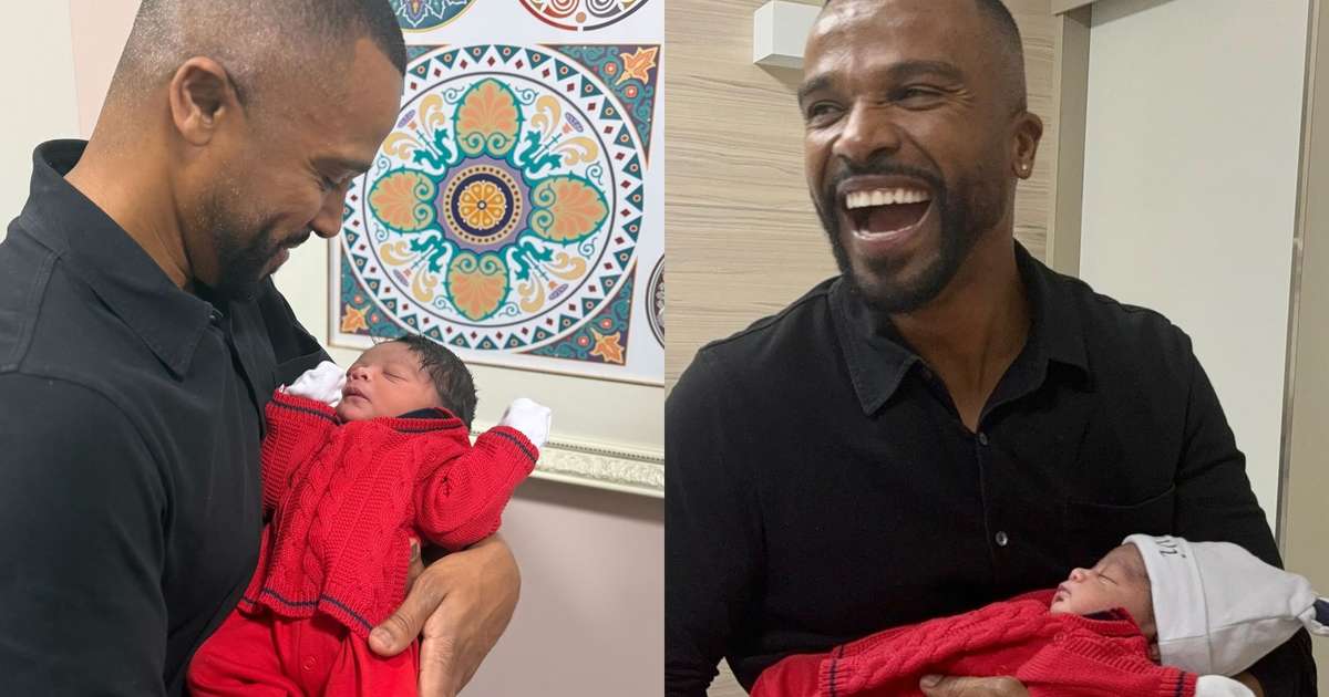 Alexandre Pires comemora nascimento do primeiro neto: 'Colinho do vovô'
