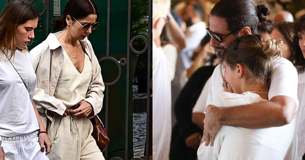 Flora Gil chega acompanhada de Flor no velório de Preta; sobrinha da cantora se emociona