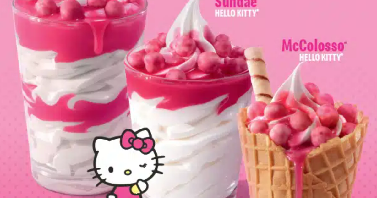 McDonald's lança sobremesas temáticas da Hello Kitty; saiba quais são