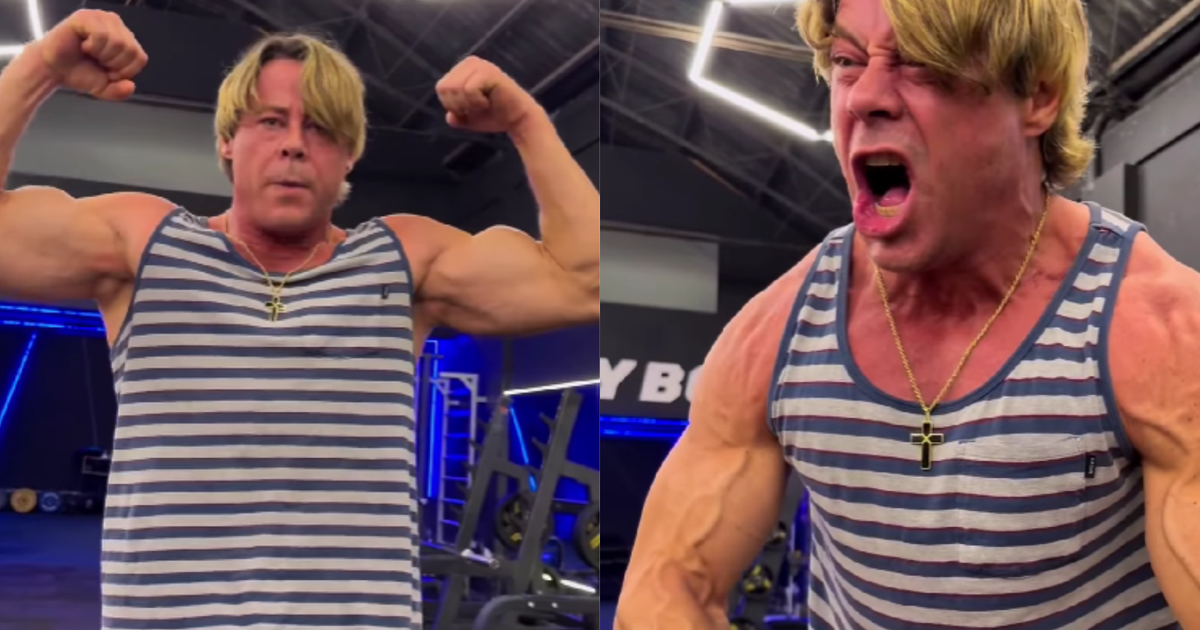 Aos 48 anos, Theo Becker mostra preparo físico para se tornar fisiculturista