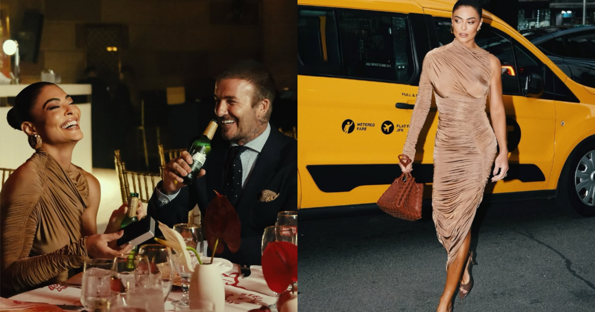 Amigos? Juliana Paes e David Beckham jantam juntos em Nova Iorque
