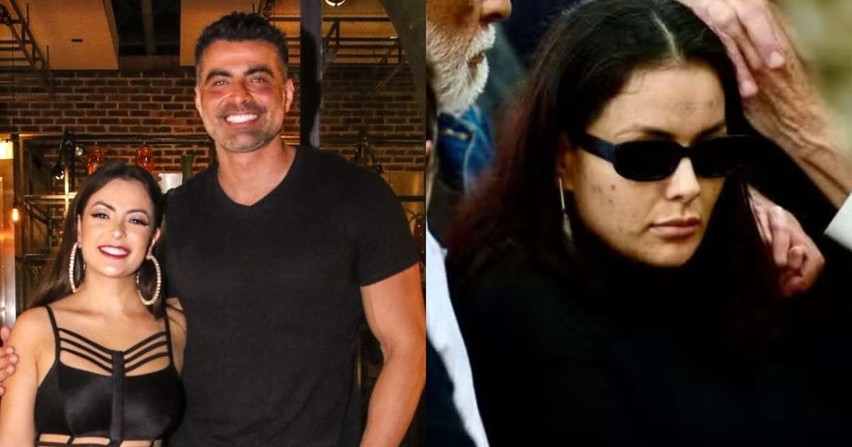 Lí Martins, ex-Rouge, se despede e surge abalada no velório do marido, JP Mantovani