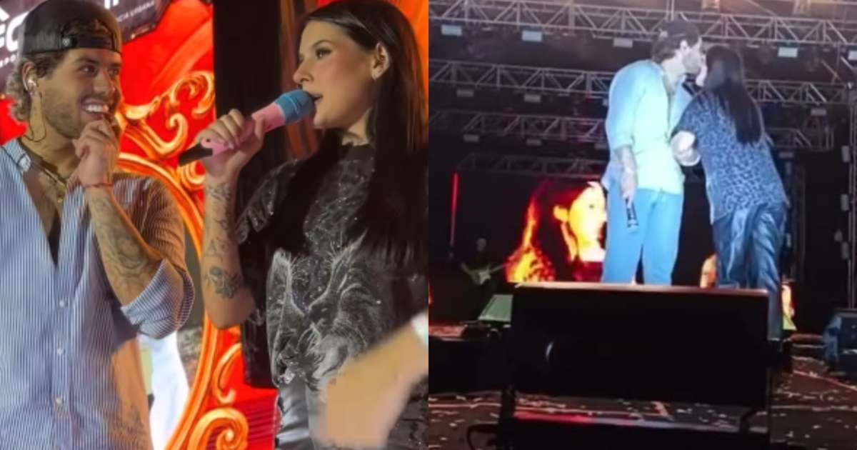 Zé Felipe dá beijão em Ana Castela ao vivo, quatro meses após separação ...