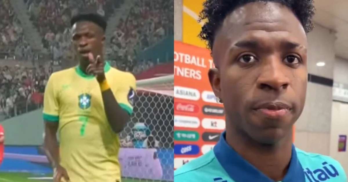 Modelo? Vini Jr. revela para quem dedicou gol e web reage: 'Vergonha para Virginia'