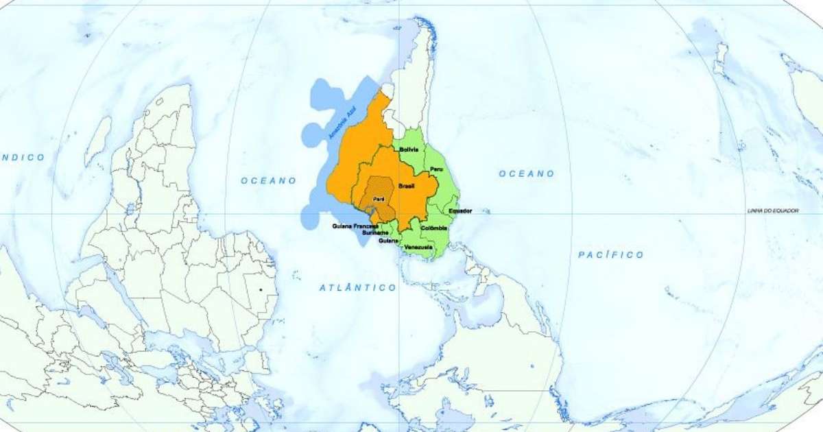 Novo mapa-múndi do IBGE coloca Pará no centro e agita redes sociais